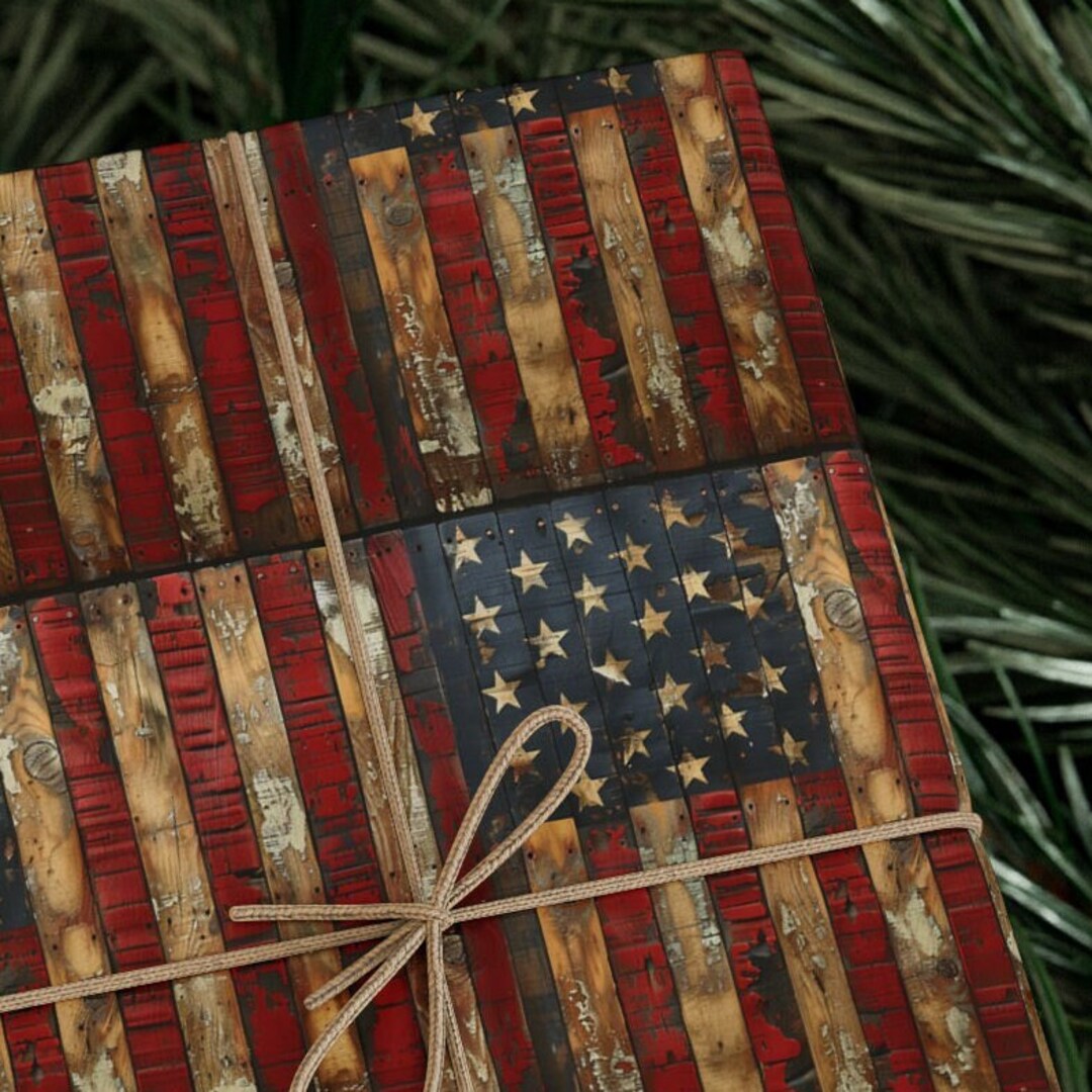 American Flag Wrapping Paper | 4th of July Gift Wrapping Paper ...