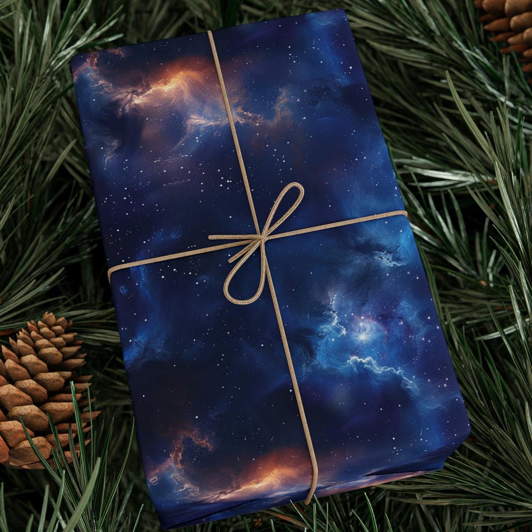 Celestial Wrapping Paper Photorealistic Cosmos Design for All Occasions ...