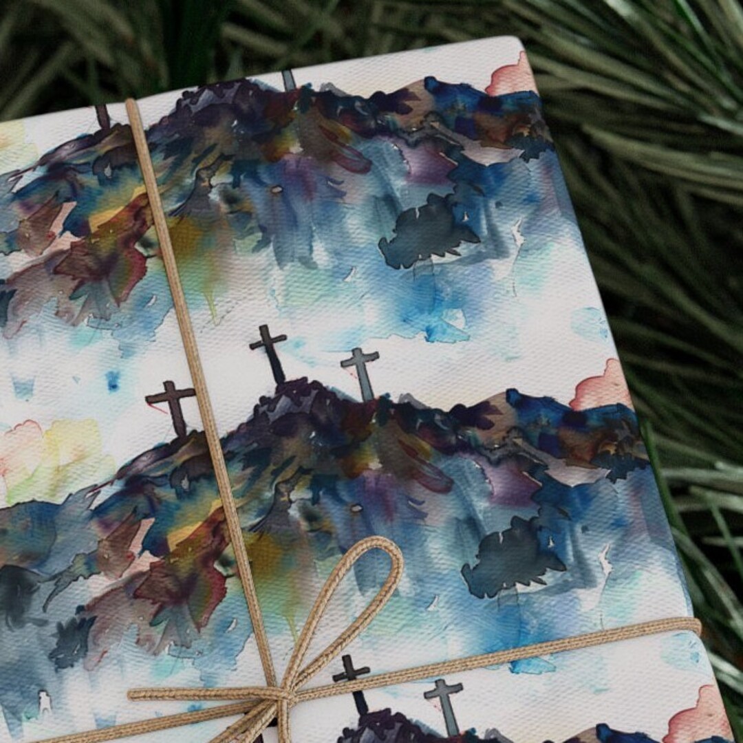 Christian Wrapping Paper Three Crosses at Golgotha Wrapping Paper ...