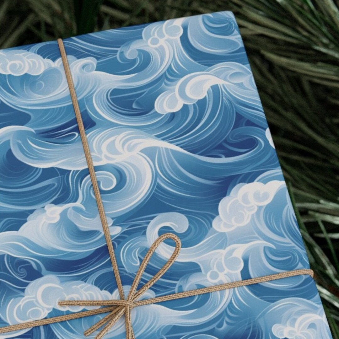 Fantasy Magic Waves Wrapping Paper - Water Wrapping Paper- Multipurpose ...