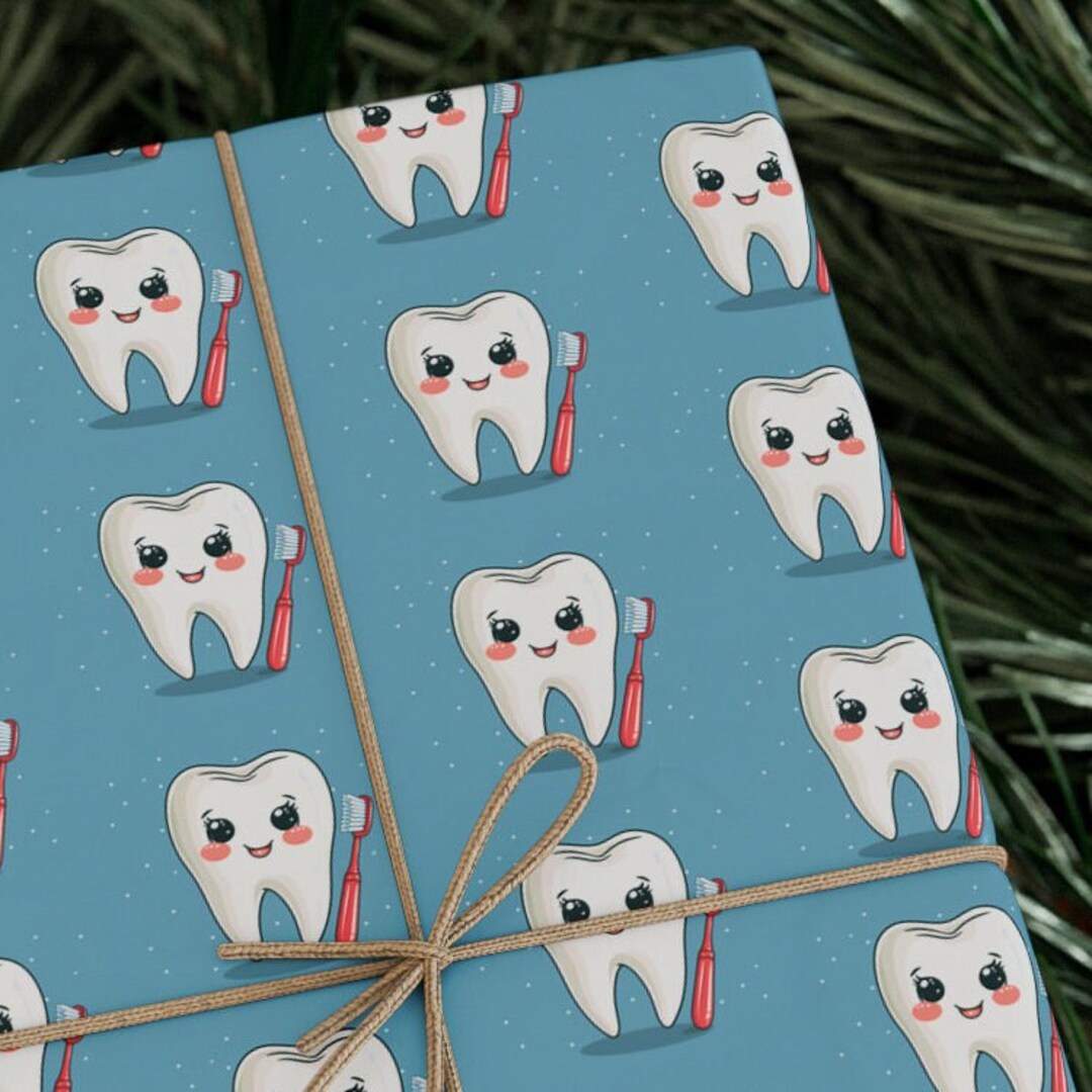 Tooth Wrapping Paper Funny, Unique Design for Dentists, Dental ...
