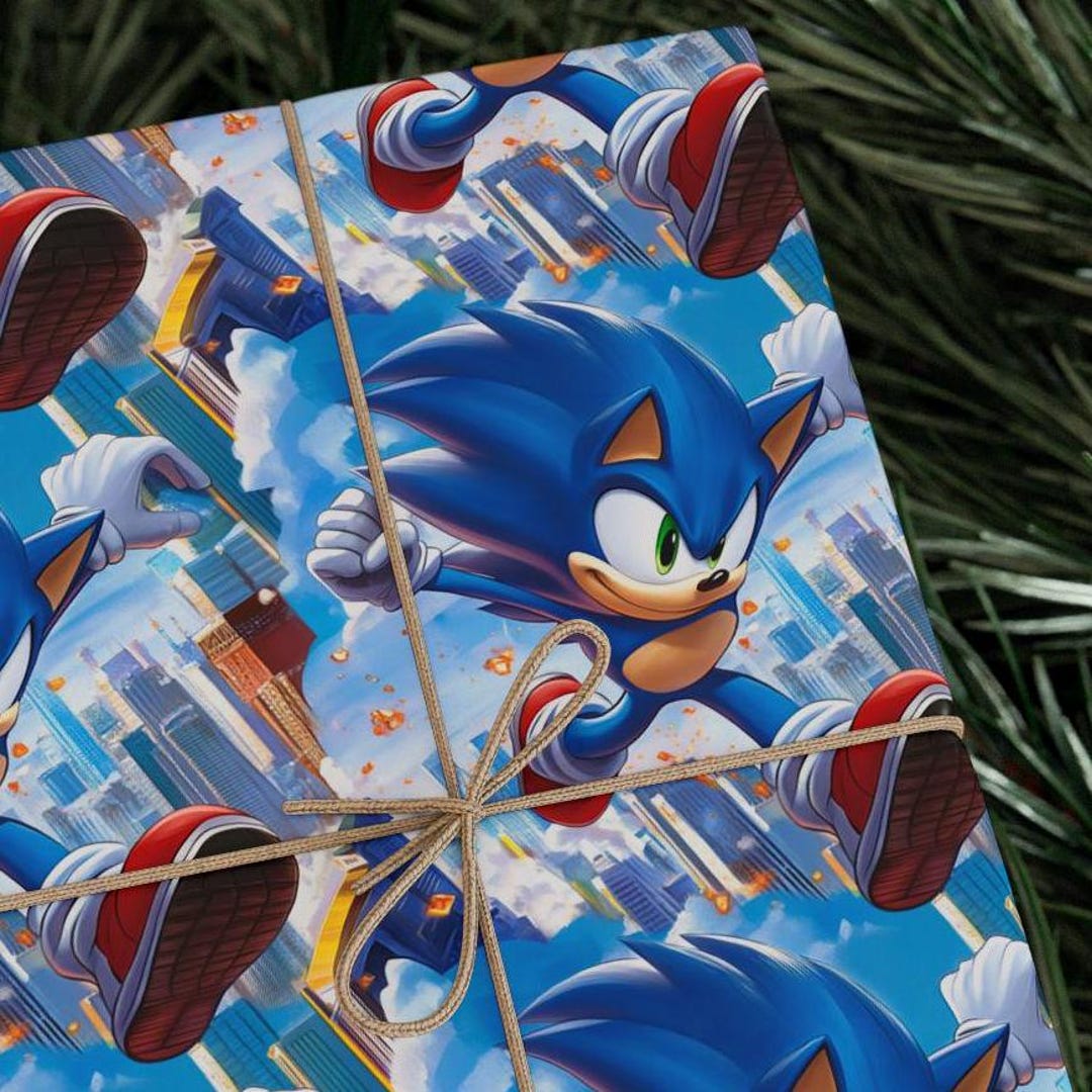 Sonic the Hedgehog Wrapping Paper Video Game Gift Wrapping Paper for ...