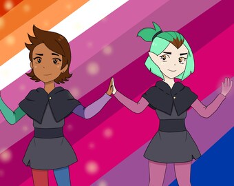 Lumity Colouring Page, Eclipse Lake, the Owl House Season 2, Luz Noceda ...