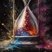 Enchanted Hourglass Watercolor Painting as AI Art, Downloadable JPG - Etsy