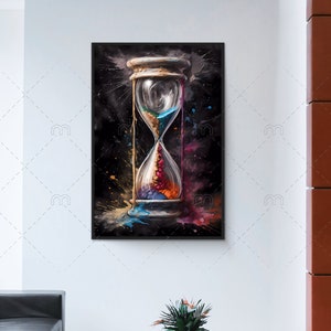 Enchanted Hourglass Watercolor Painting as AI Art, Downloadable JPG - Etsy