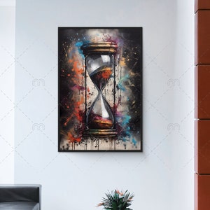 Enchanted Hourglass - Watercolor Painting as AI Art, Downloadable - JPG ...
