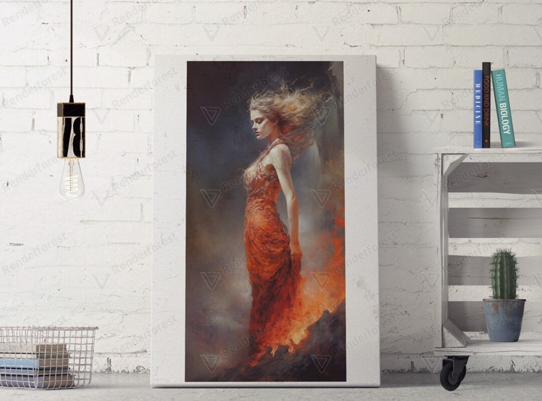 Baroque Woman Louis Royo Style Wall Painting Vintage Poster Canvas ...