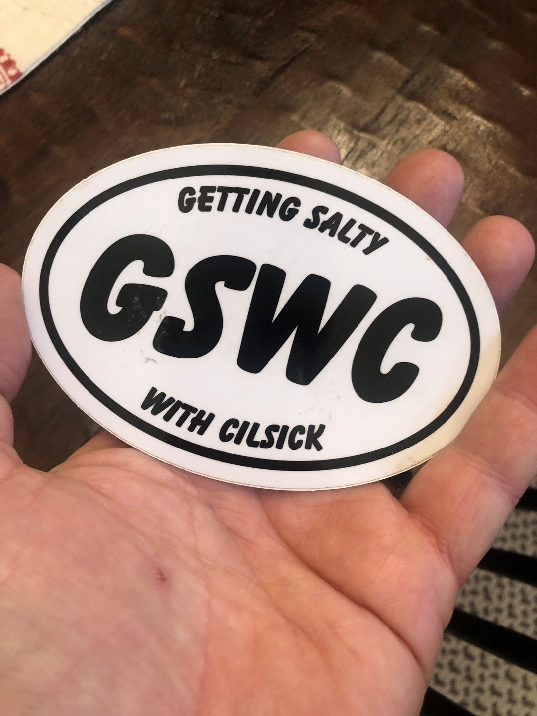 Getting Salty With Cilsick Oval Sticker - Etsy