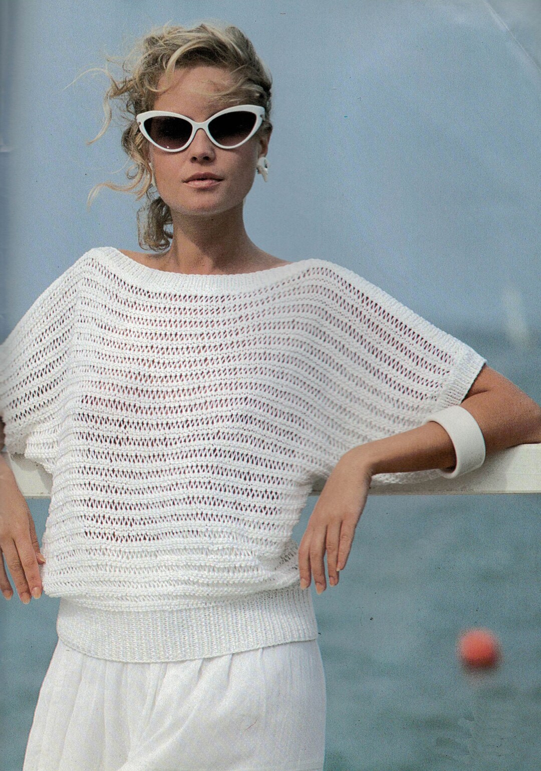 Pretty Summer Jumper Knitting Pattern in River Stitch. Lovely, Elegant ...