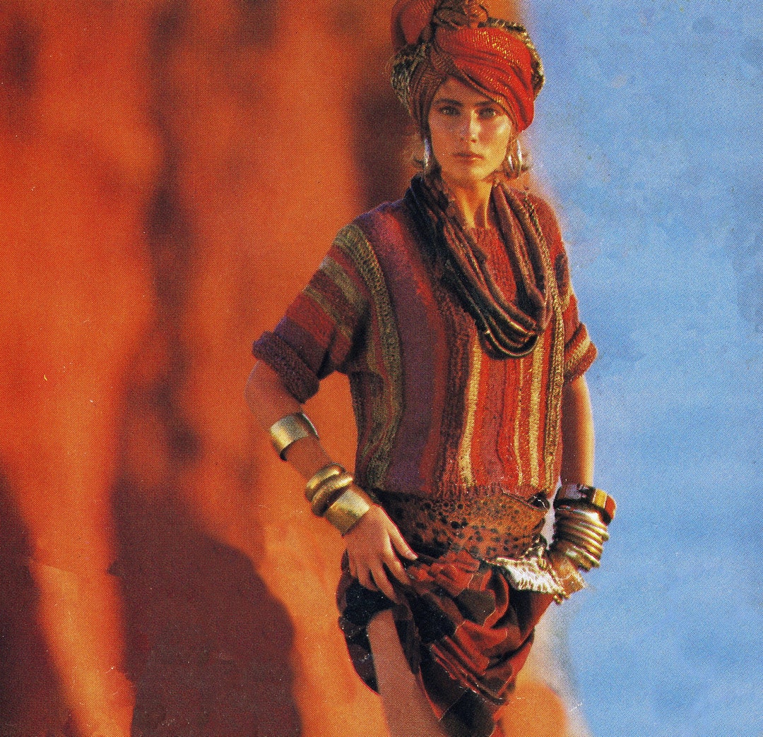 A Beautiful Knitting Pattern. A Multi-stripe, Exotic, Easy to Knit ...