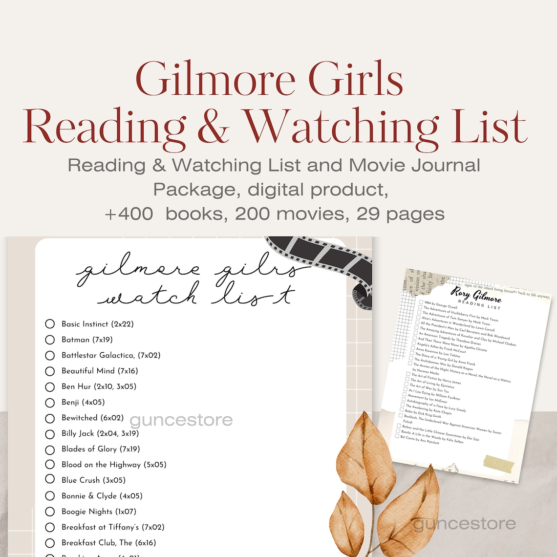 Rory Gilmore Reading Challenge | Printable Book List | Gilmore Girls ...
