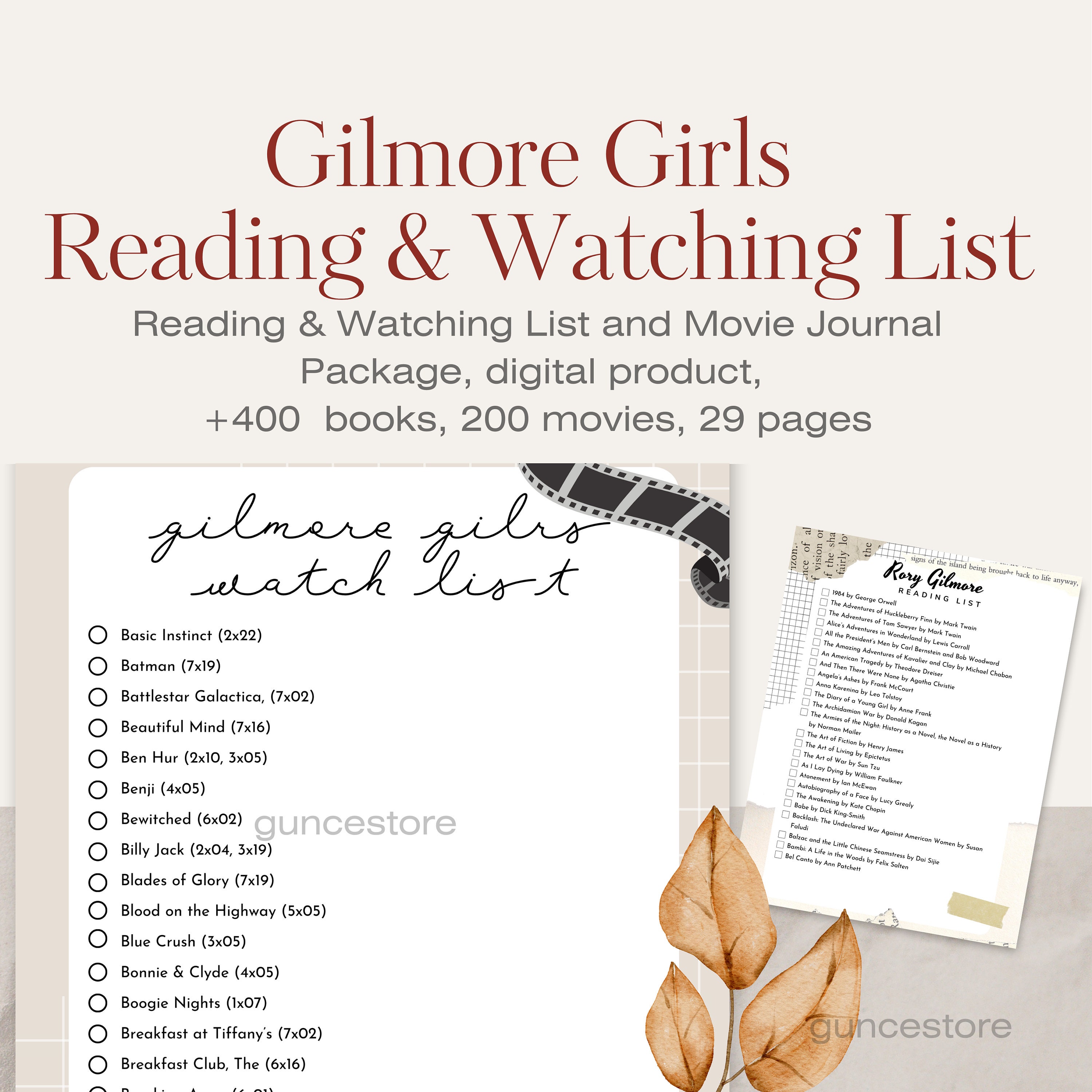 Rory Gilmore Reading Challenge | Printable Book List | Gilmore Girls ...