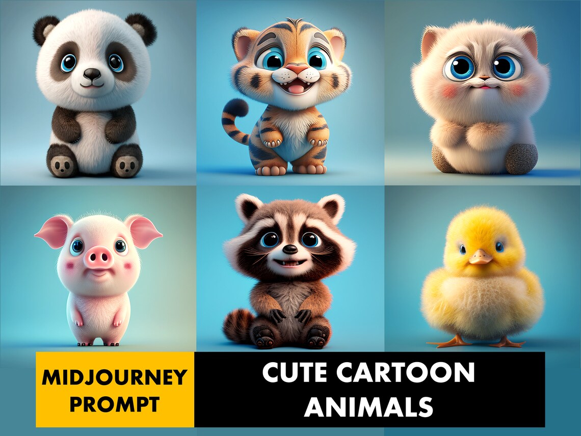 Midjourney Prompts for Cute Cartoon Animals, Best Midjourney Art Prompt ...
