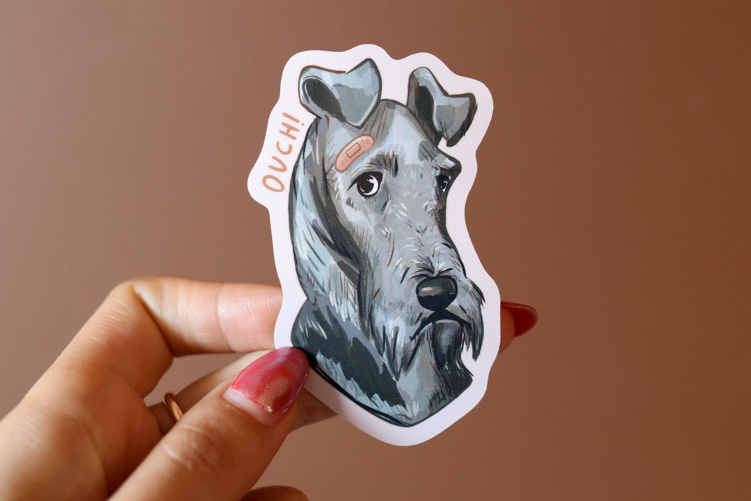 Kerry Blue Terrier Vinyl Sticker | Dog Theme Stationery | Cute Stickers ...