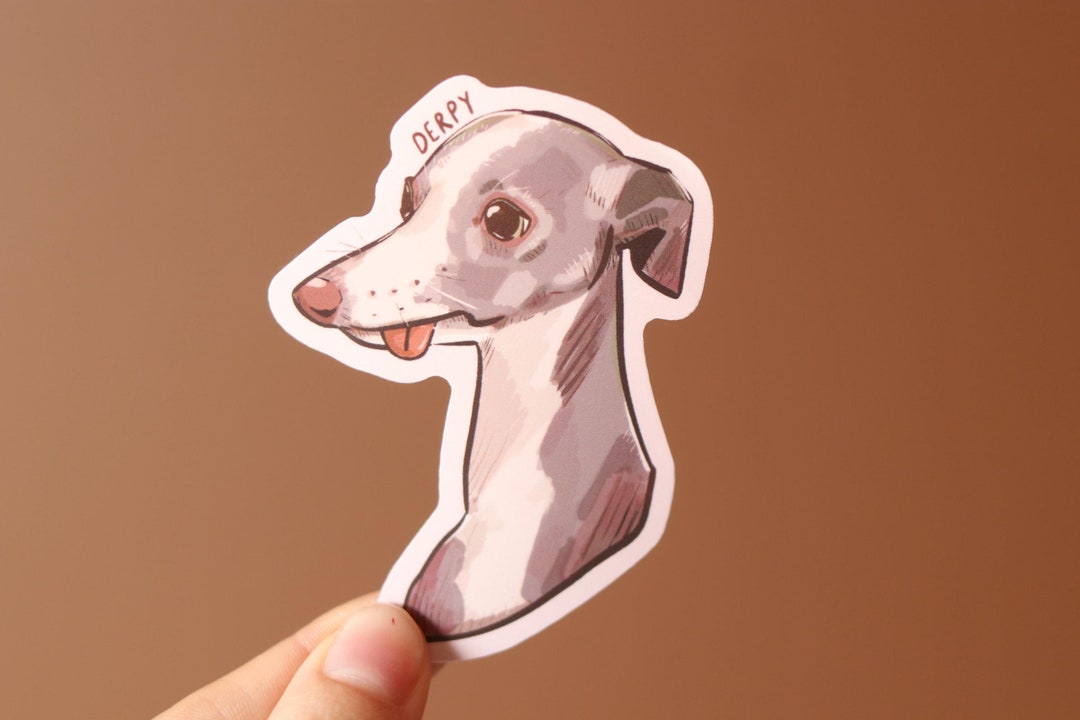 Whippet Vinyl Sticker | Dog Theme Stationery | Cute Stickers | Laptop ...