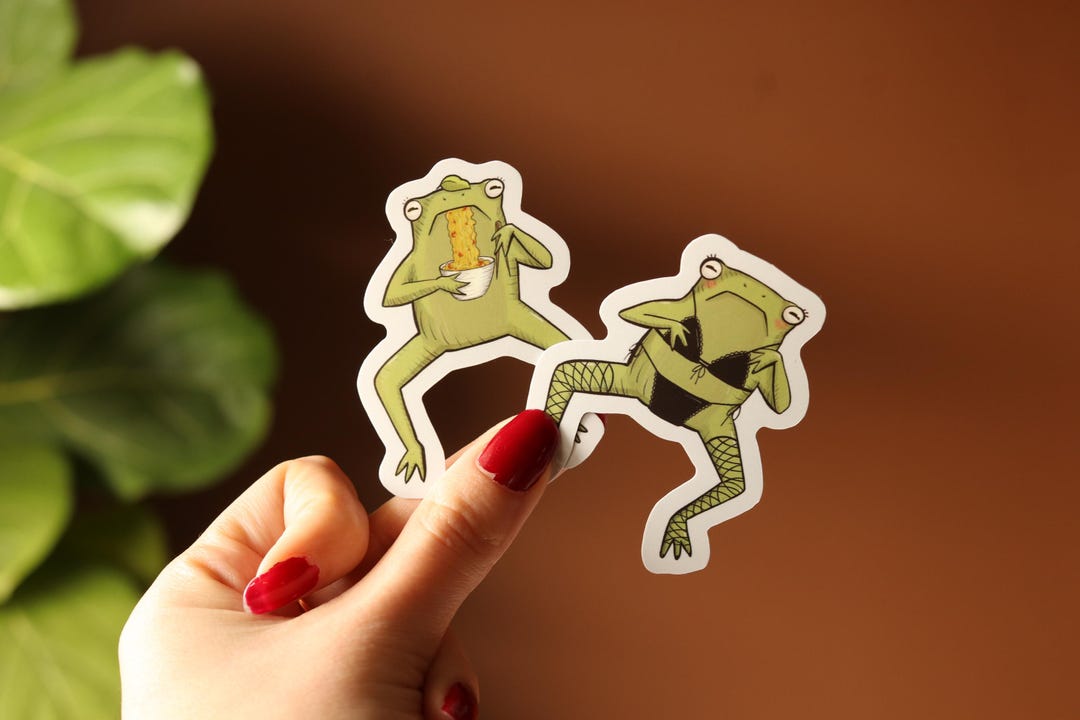 Duo Frog Stickers: Funny Meme Decals - Laptop, Phone, Book - Etsy
