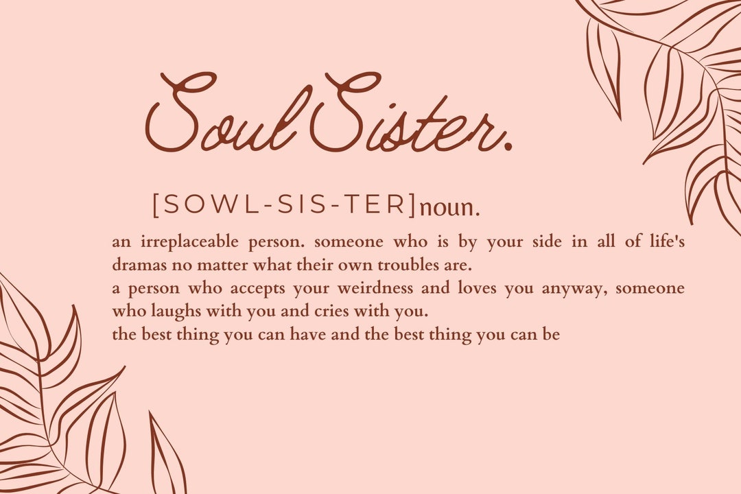 Soul Sister Label | Friendship Quote | Digital Download - Etsy