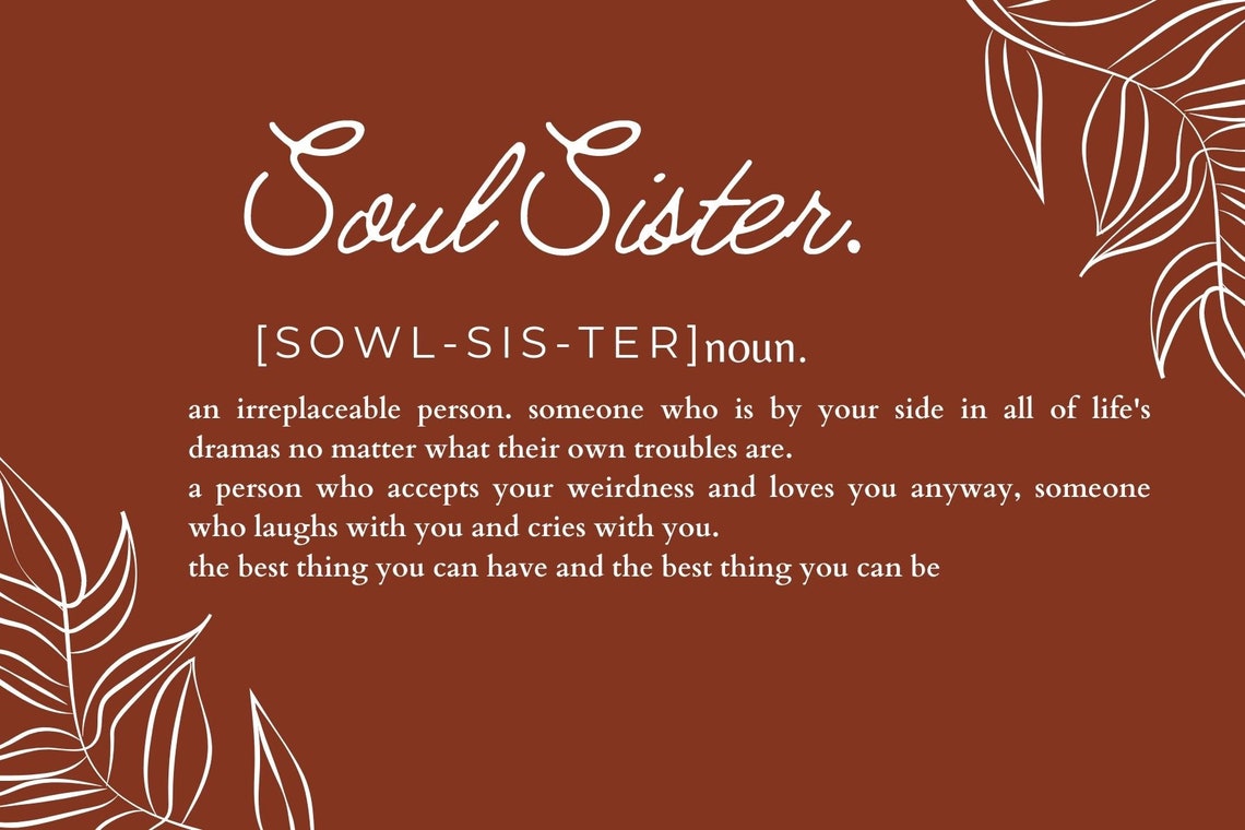 Soul Sister Label | Friendship Quote | Digital Download - Etsy