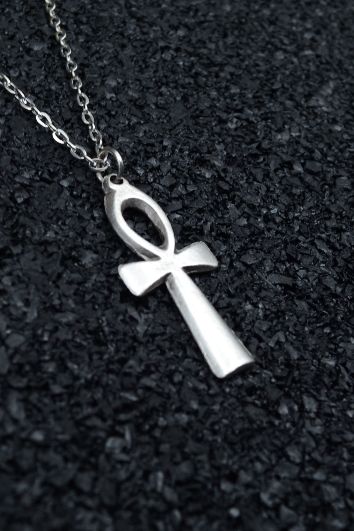 Ankh Symbol Ancient Egyptian Nile Key Men's and Women's Silver Necklace ...