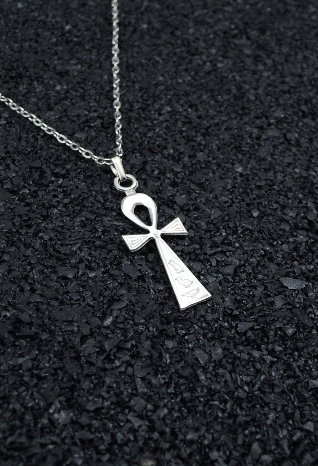 Ankh Symbol Ancient Egyptian Nile Key Men and Women Silver Necklace ...