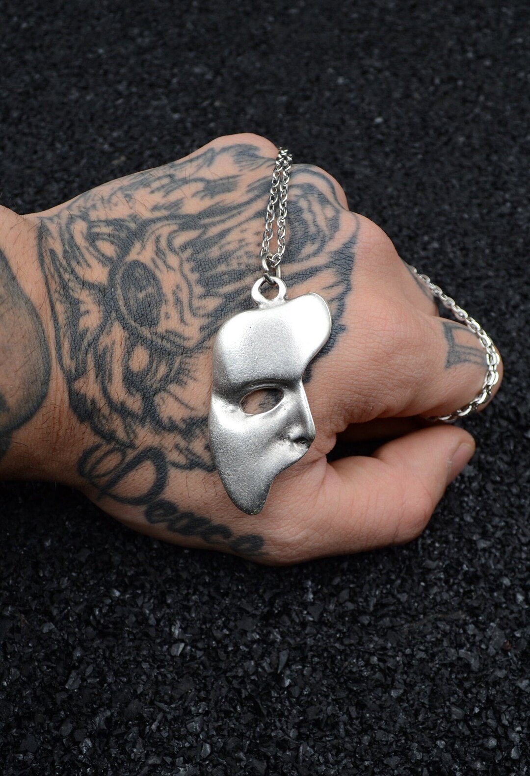 The Phantom of the Opera Mask Men and Women Silver Necklace Different ...