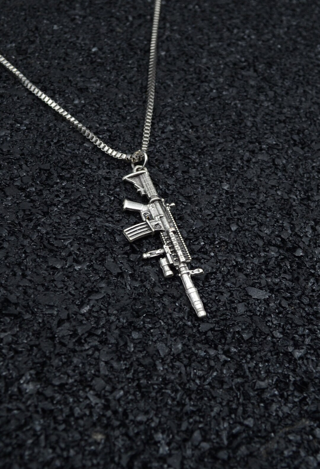 Colt M4 Rifle Carbine Machine Men Women Silver Necklace Personalizable ...