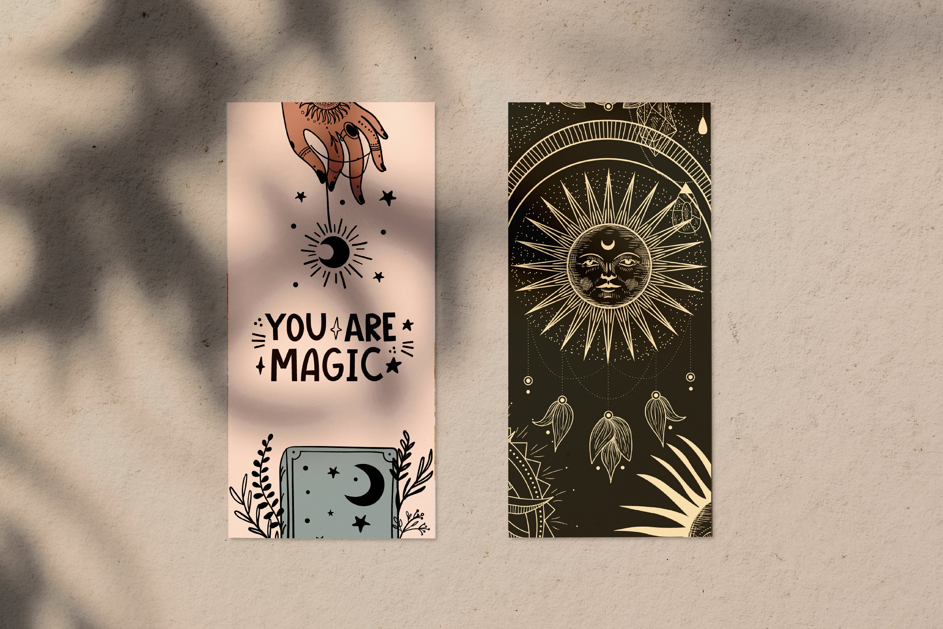 Witchy Bookmarks Printable Template - 10pcs Digital, Witch Bookmark ...