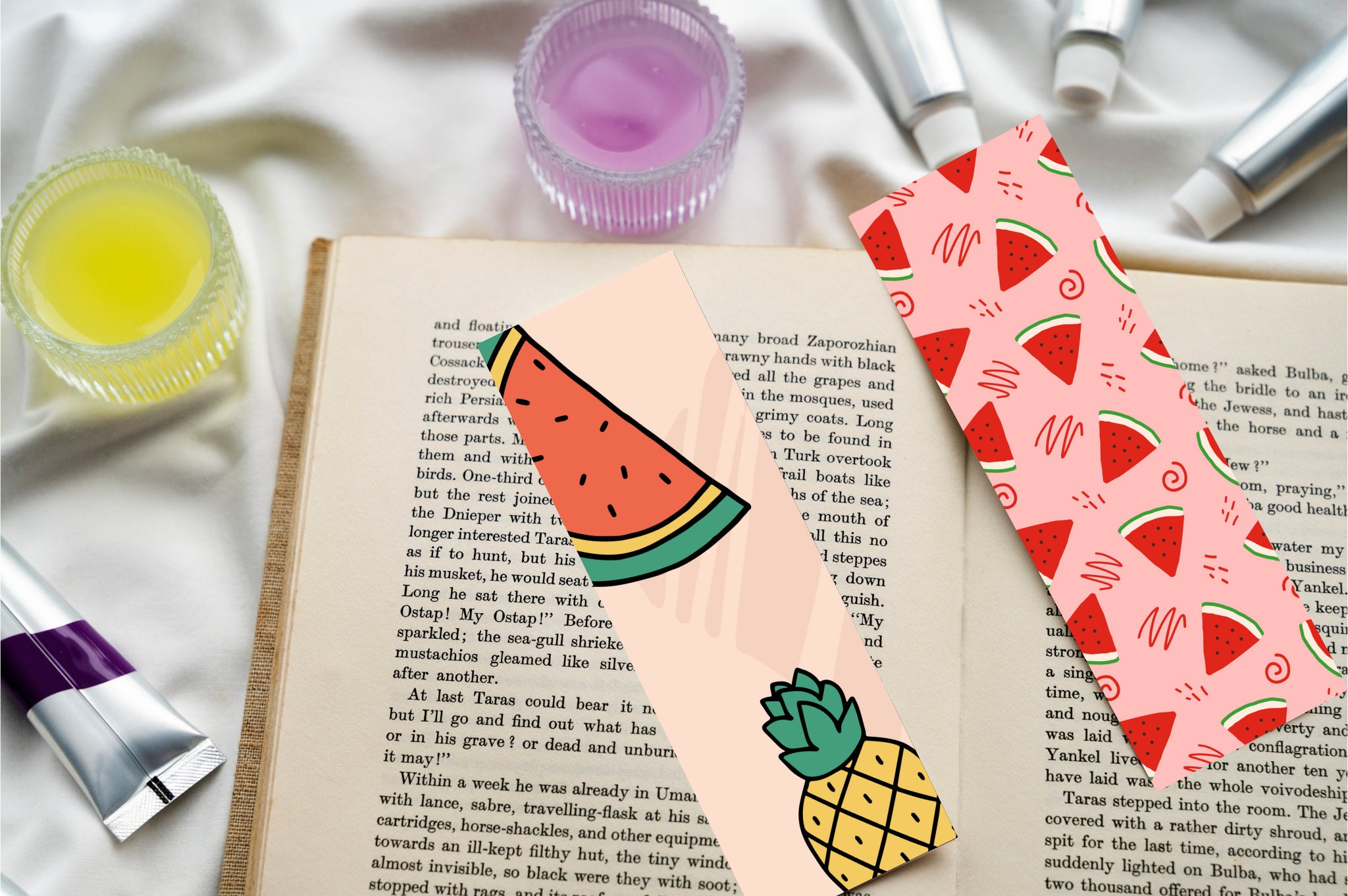 Cute Fruit Bookmarks Template Printable - 20pcs Digital | Berry ...