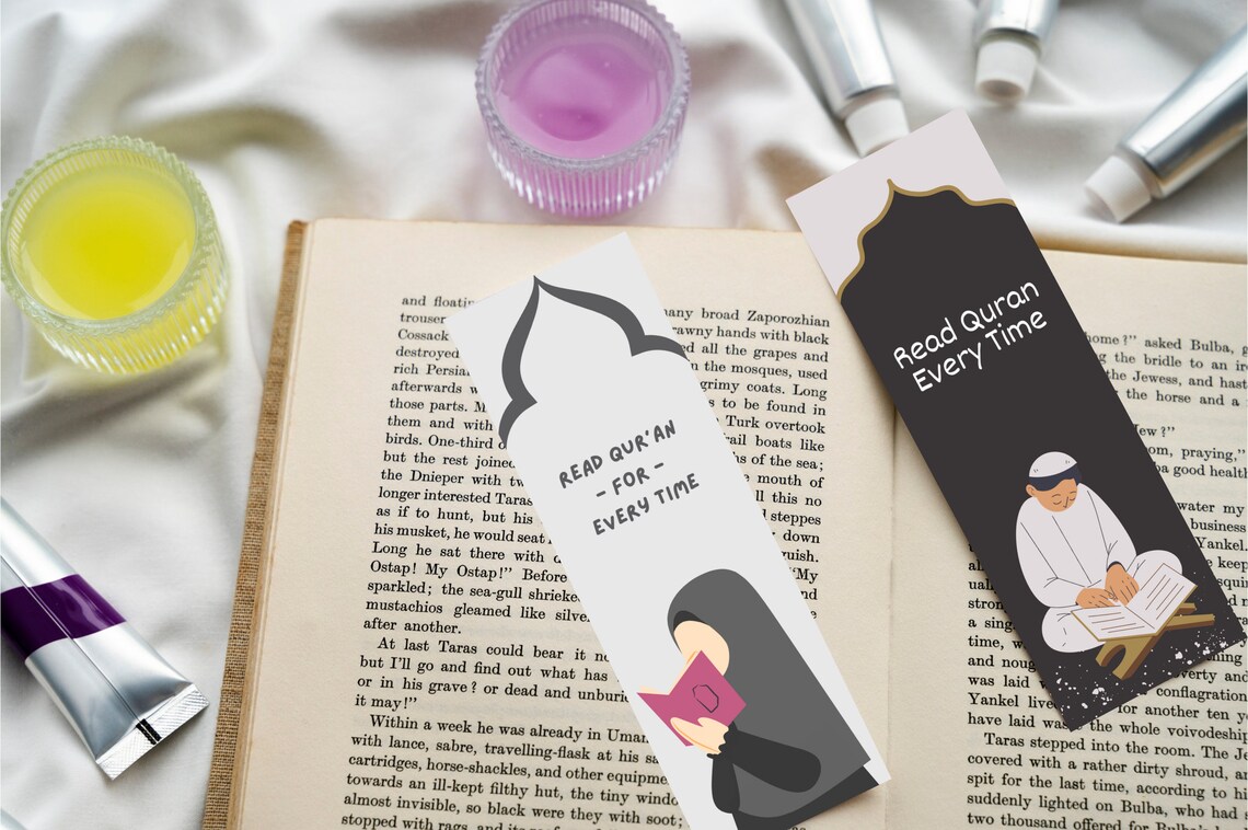 Quran Bookmarks Template Printable 10pcs Digital Bookmarks for Women ...