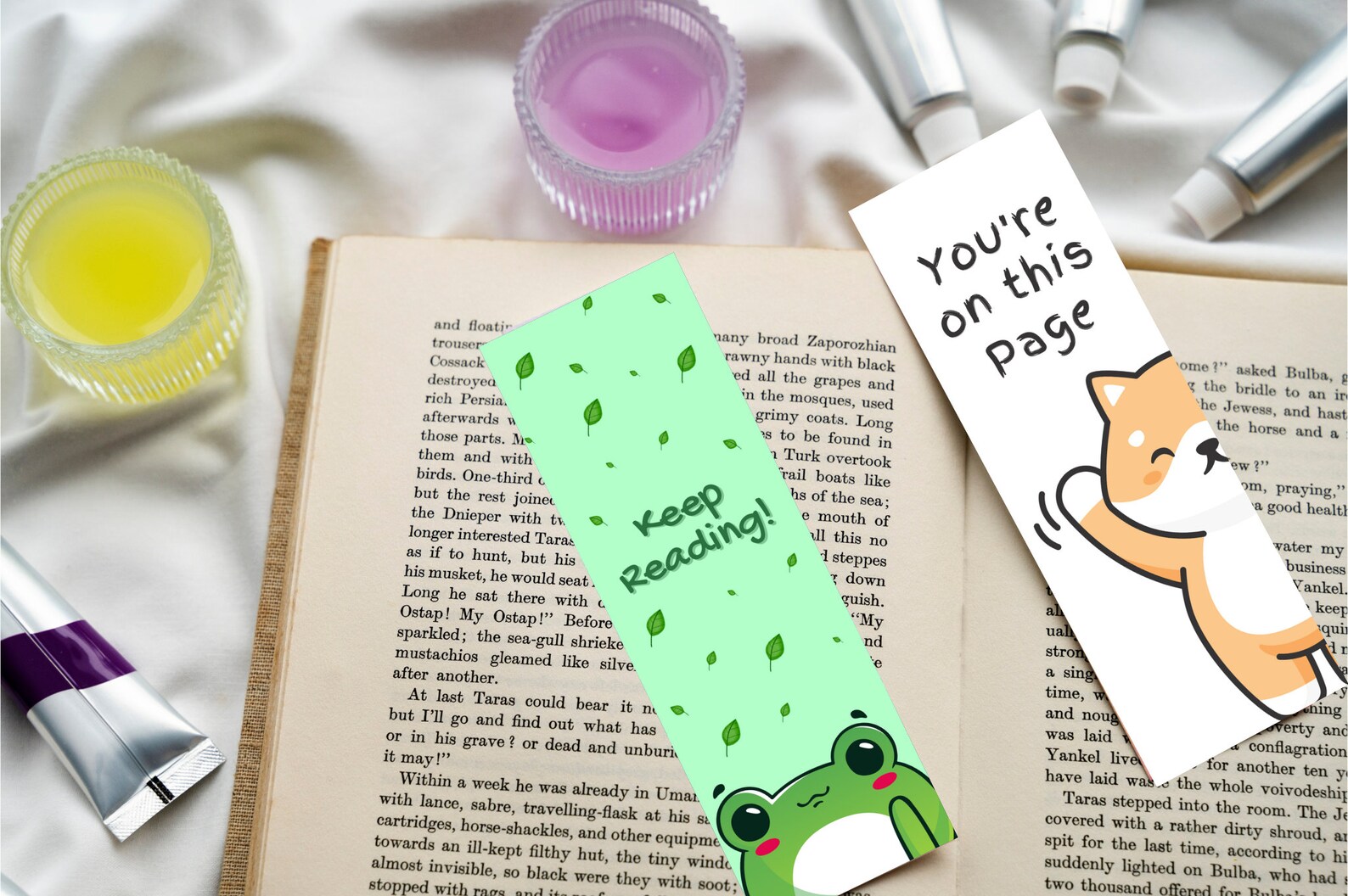 Set of Cute Animal Bookmarks Template Printable - 10pcs | Bookmarks for ...
