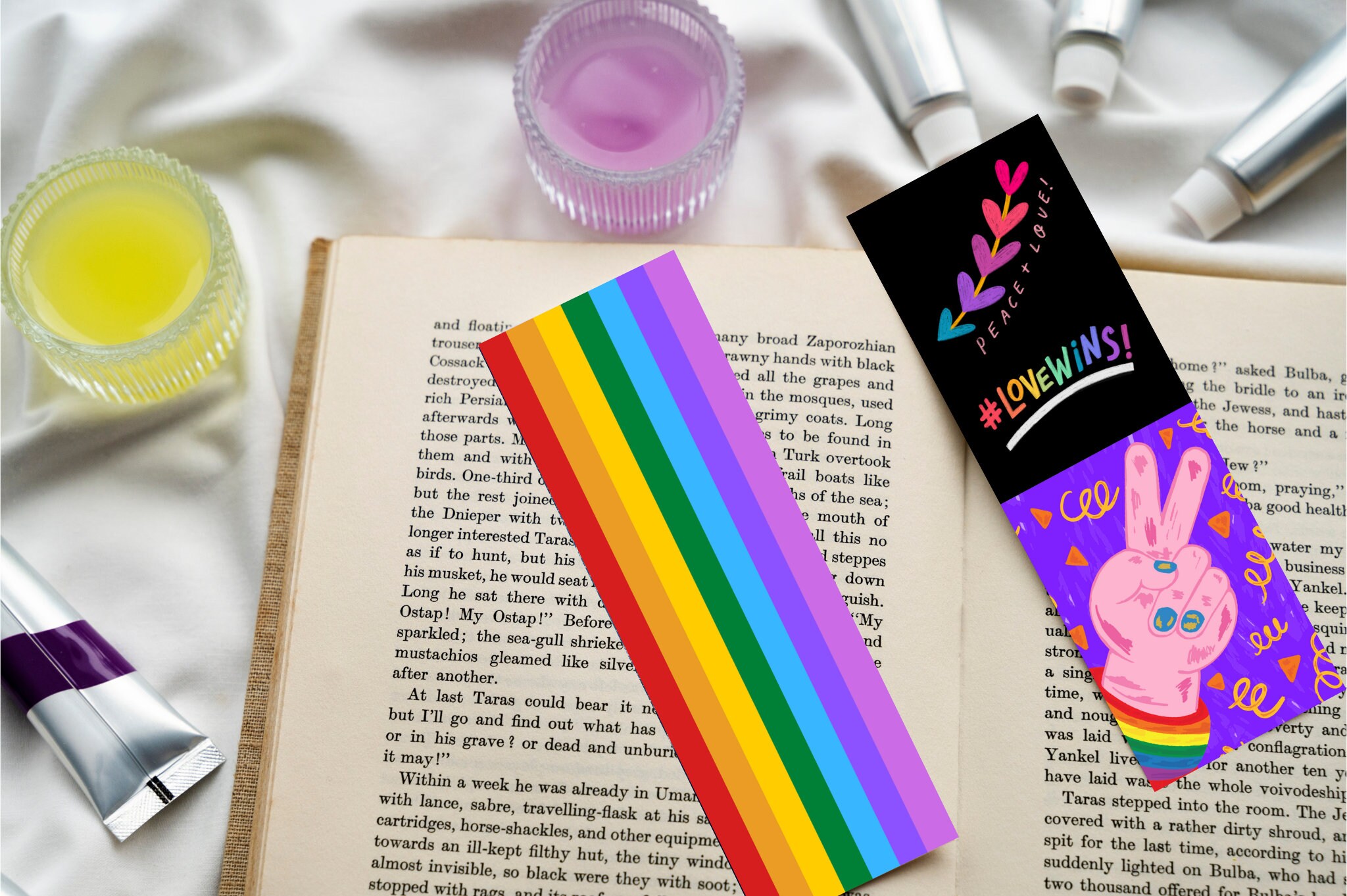 Lqbtq Bookmarks Template Printable - 10pcs Digital | Pride Bookmark ...