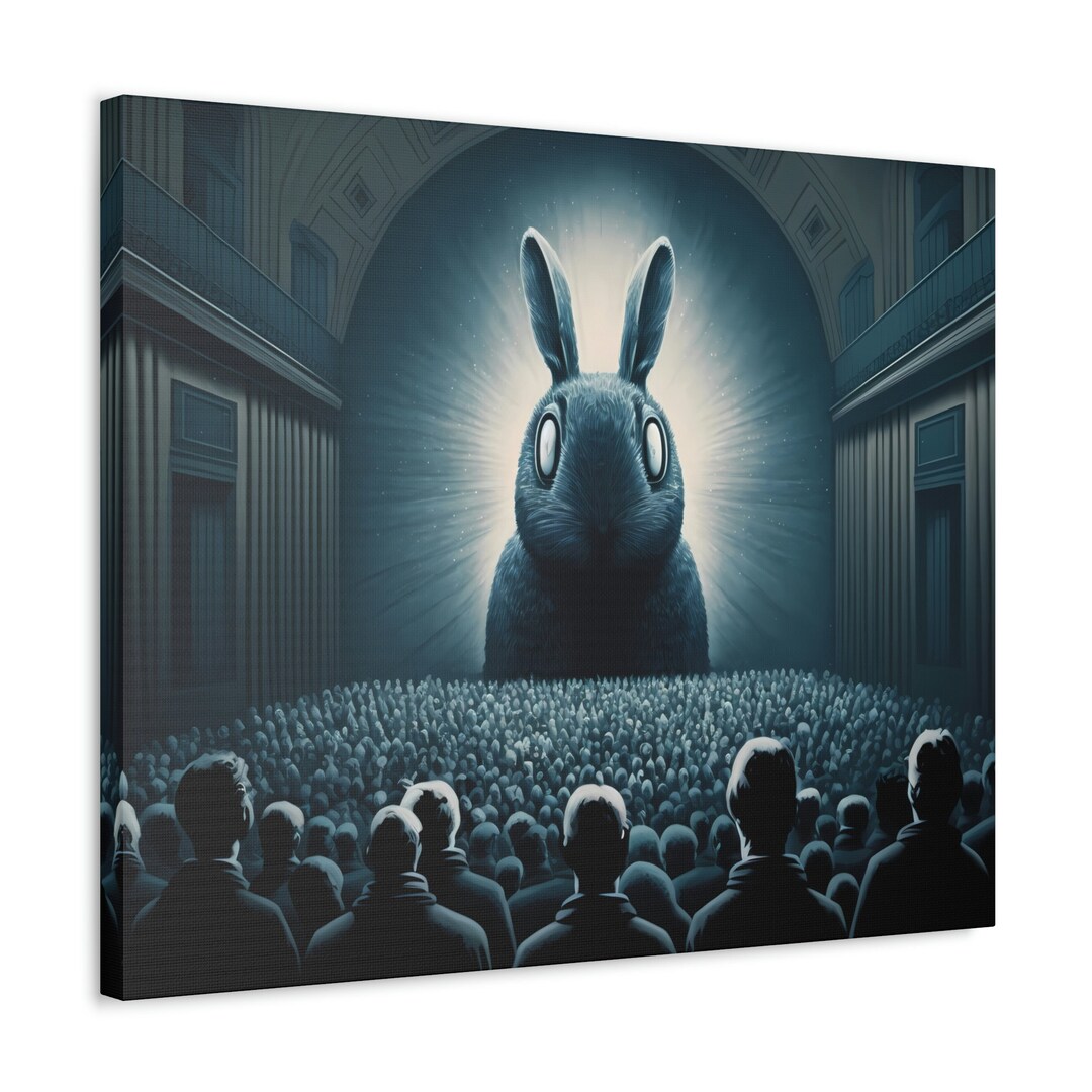 The Mesmerizing Rabbit: A Theatrical Illusion Satin Canvas, Stretched ...