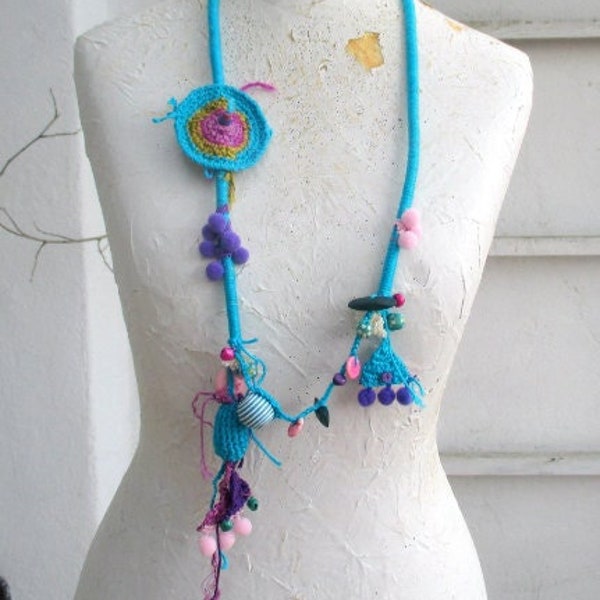 Fiber Necklace - Etsy