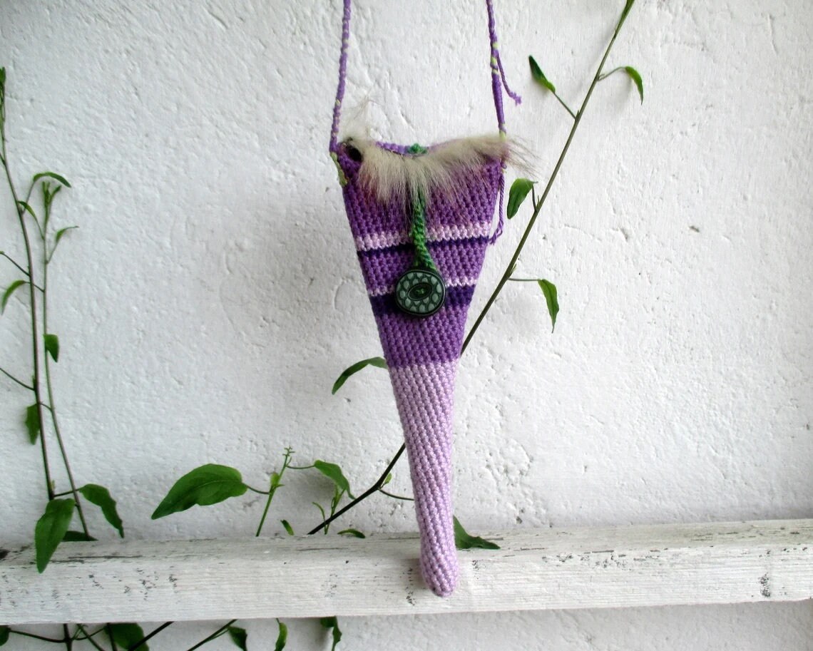 Crocheted Pixie Bag Purse Boho Fantasy Art Bag Gathering - Etsy