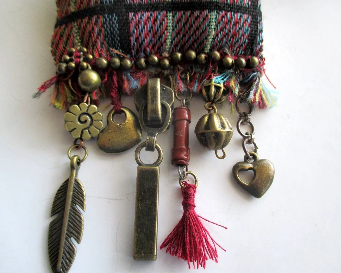 Amulet Necklace, Textile Necklace, Treasure Necklace, Totem Necklace ...