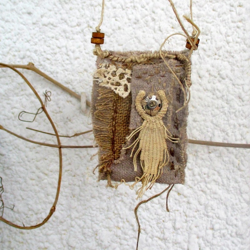 Fabric Amulet Necklace - Etsy