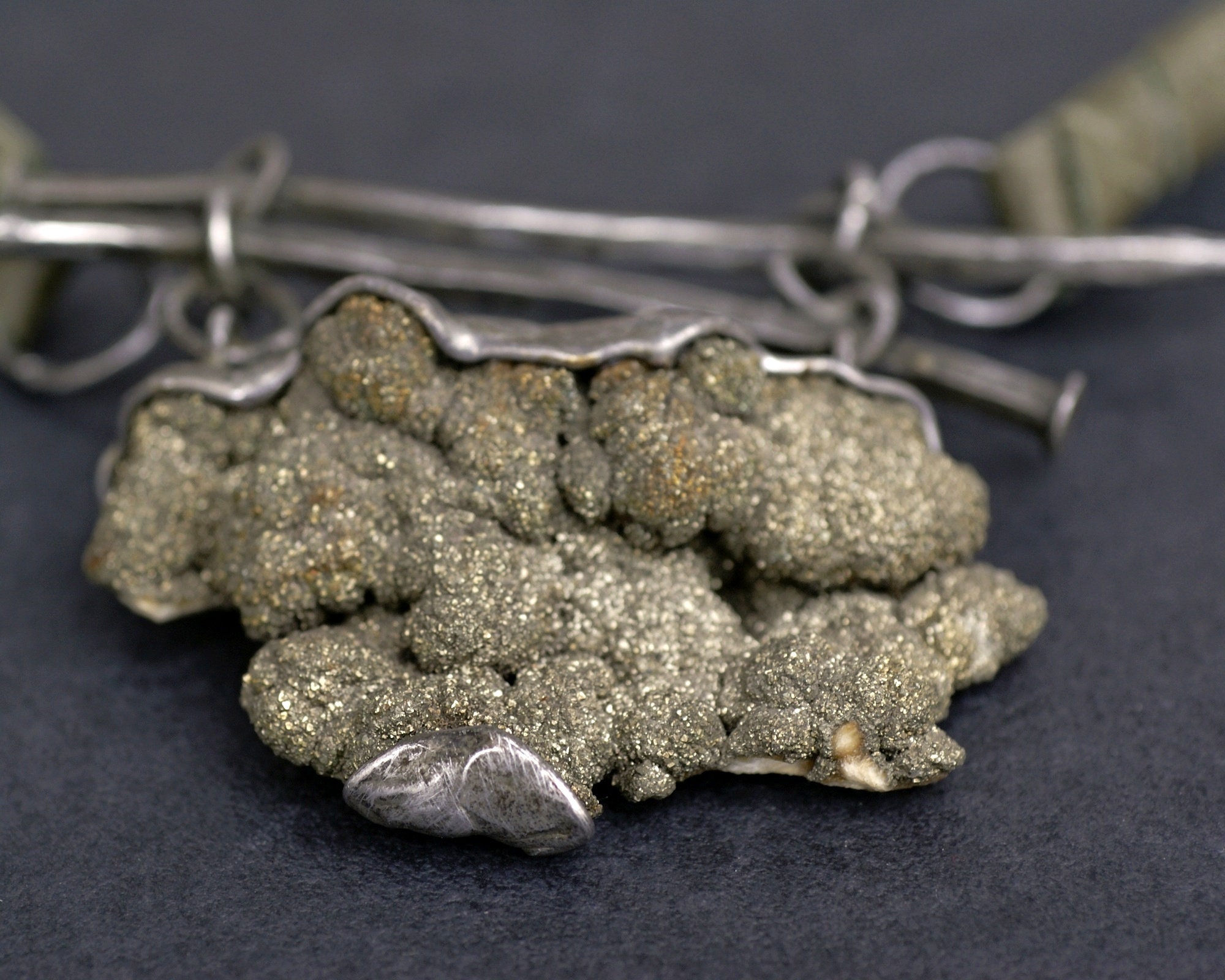 Raw Marcasite Necklace, Natural Raw Stone Necklace, Barite Necklace ...
