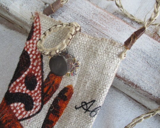 Natural Linen Talisman Pouch, Flax Medicine Bag, Primitive Linen Pouch ...