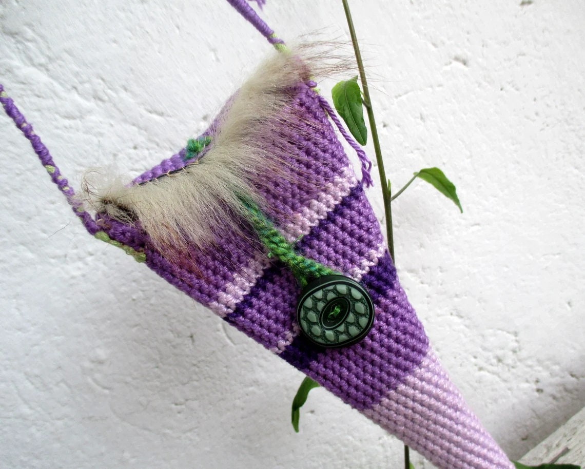 Crocheted Pixie Bag Purse Boho Fantasy Art Bag Gathering - Etsy