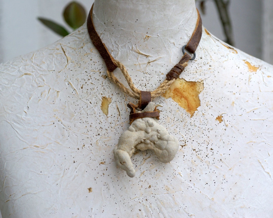 Loess Doll Necklace, Unique Loess Creation, Wearable Art, Assemblage ...