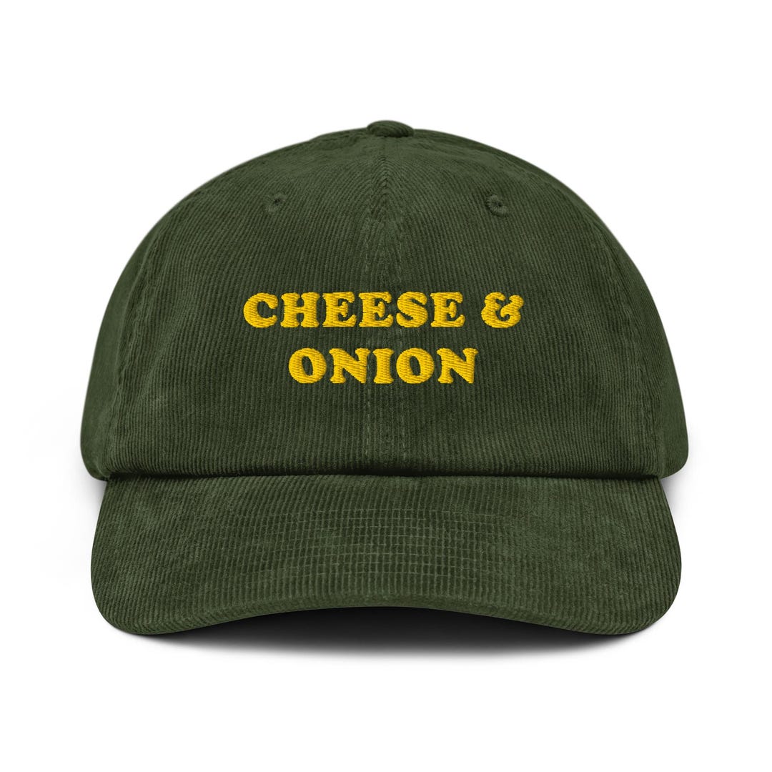 Cheese and Onion Embroidered Hat Cheese and Onion Crisp Lover Snack Cap ...