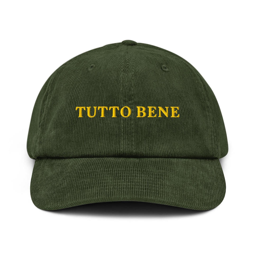 Tutto Bene Hat Embroidered Positive Vibes Cap Unique Italian Phrase Hat ...