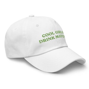 Matcha Hat Cool Girls Drink Matcha Embroidered Baseball Cap Matcha ...
