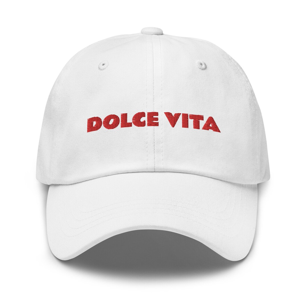 Dolce Vita Cap, Embroidered Dad Hat, Italian Phrase, Italian Summer Cap ...