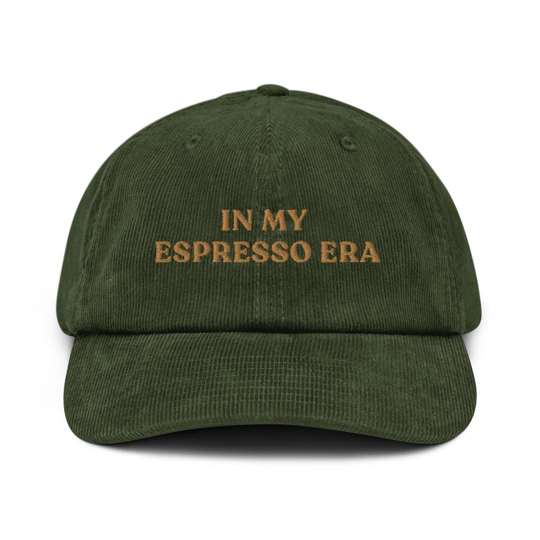 Espresso Hat in My Espresso Era Corduroy Cap Coffee Lover Gift Barista ...