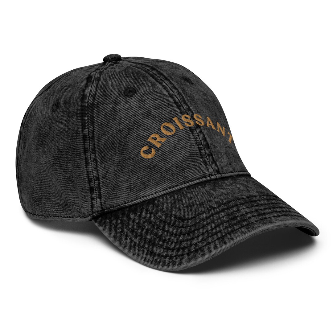 Croissant Hat French Embroidered Vintage Cap Croissant Gifts Croissant ...
