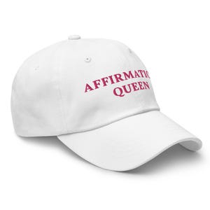 Affirmation Queen Embroidered Hat Positive Vibes Gift Motivational ...