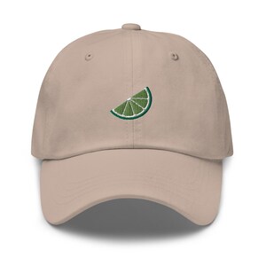 Lime Hat Citrus Fruit Slice Cap Lime Lover Gift Fruit Embroidered Black ...