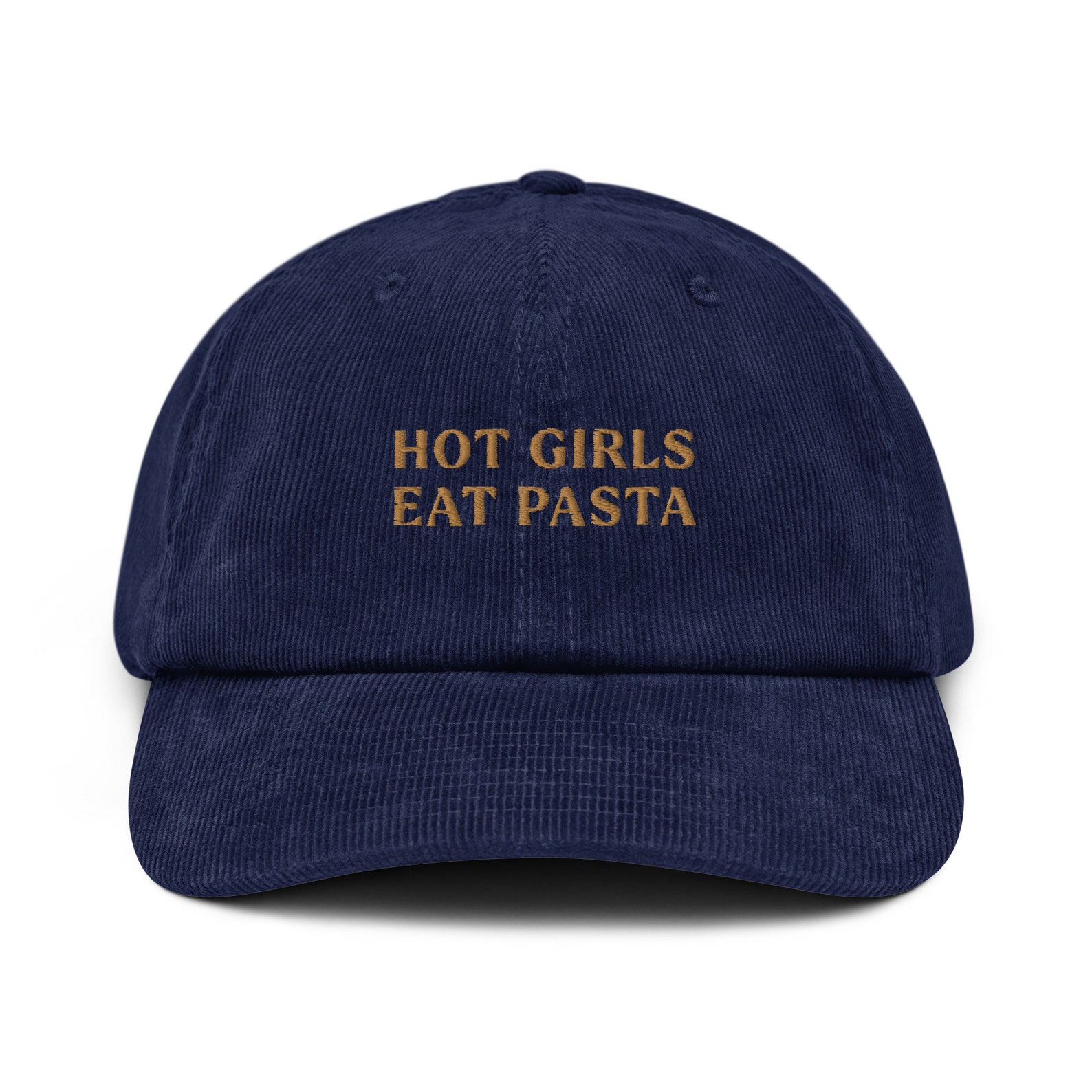 Hot Girls Eat Pasta Corduroy Hat, Pasta Lover Cap, Pasta Gifts, Chef ...