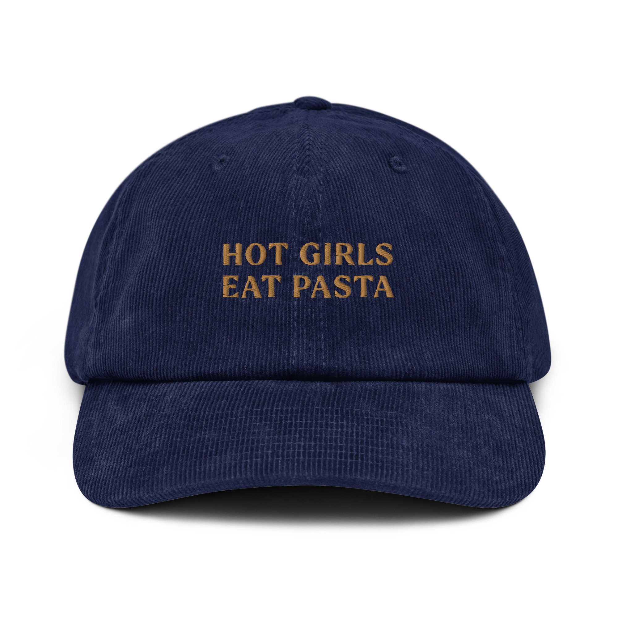 Hot Girls Eat Pasta Corduroy Hat, Pasta Lover Cap, Pasta Gifts, Chef ...